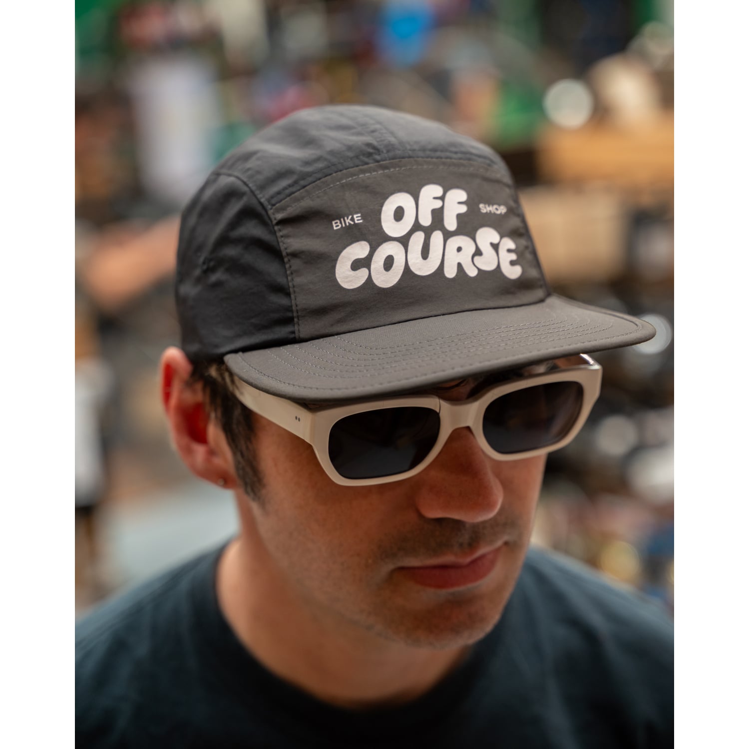 Off Course Bike Shop Two-Tone Action Cap - Black/Charcoal | Off Course ...